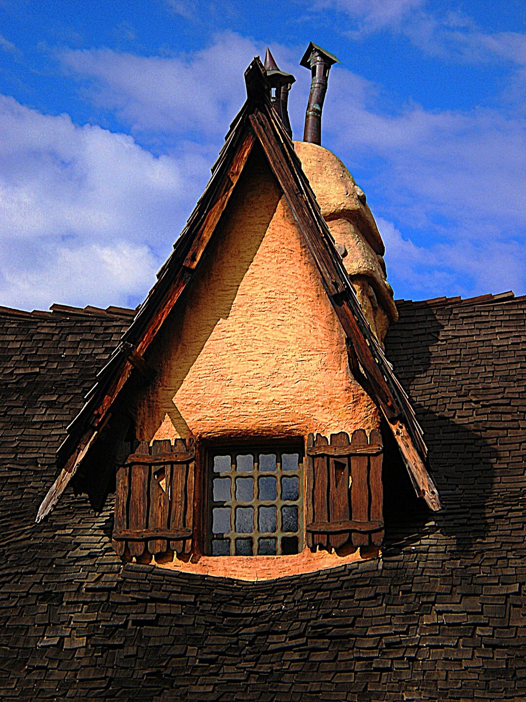 Storybook Attic Window With Soft Orange Walls - Etsy