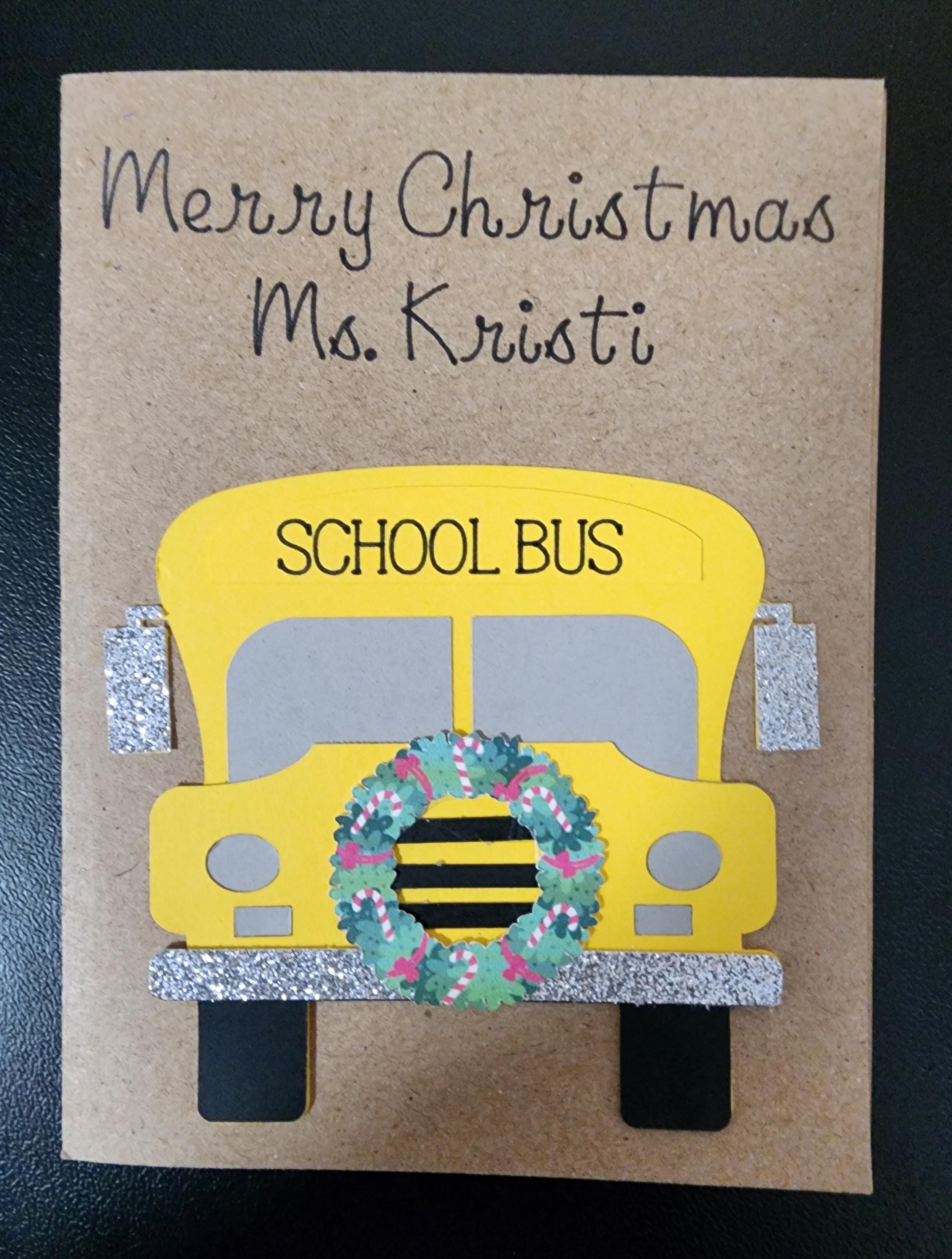 Bus Driver Christmas Card 2-D - Etsy