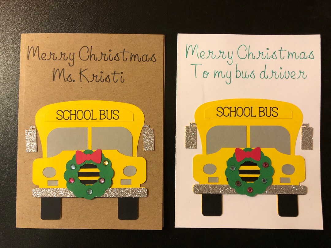 Bus Driver Christmas Card 2-D - Etsy