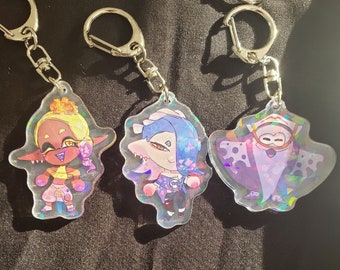 Splatoon 3 Deep Cut Holographic Acrylic Charms - Etsy