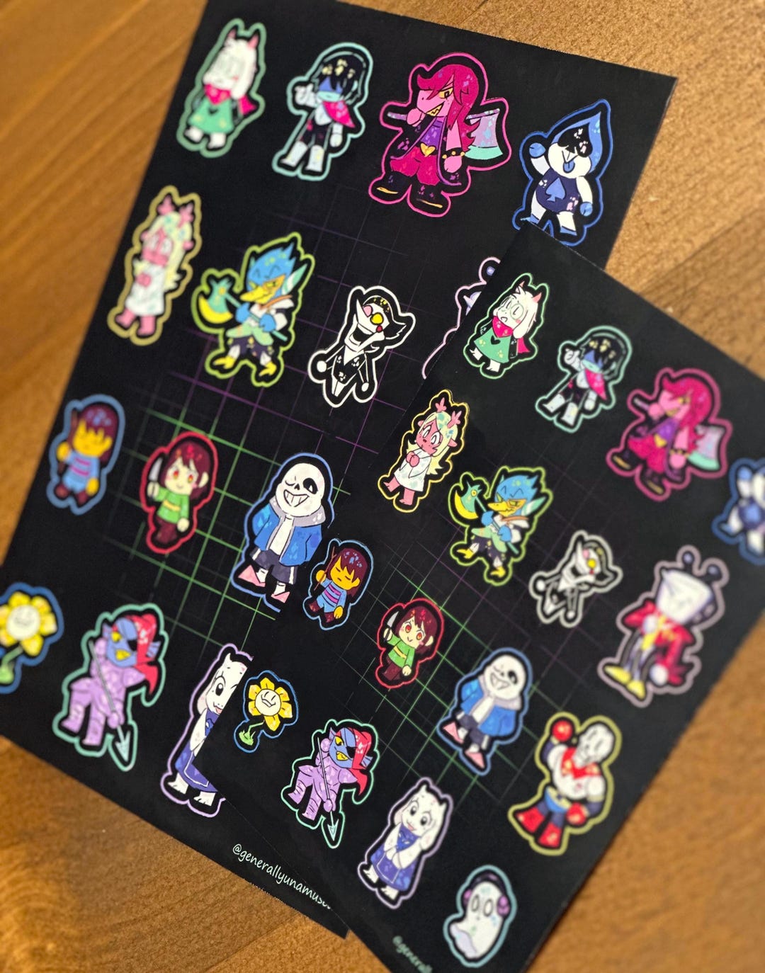 Deltarune Undertale Sticker Sheet – Vinyl Stickers With Holographic ...