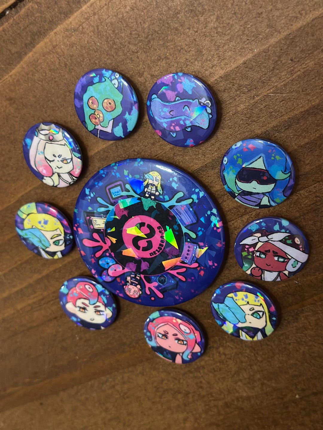 Splatoon Octo Expansion Buttons [holographic] - Etsy