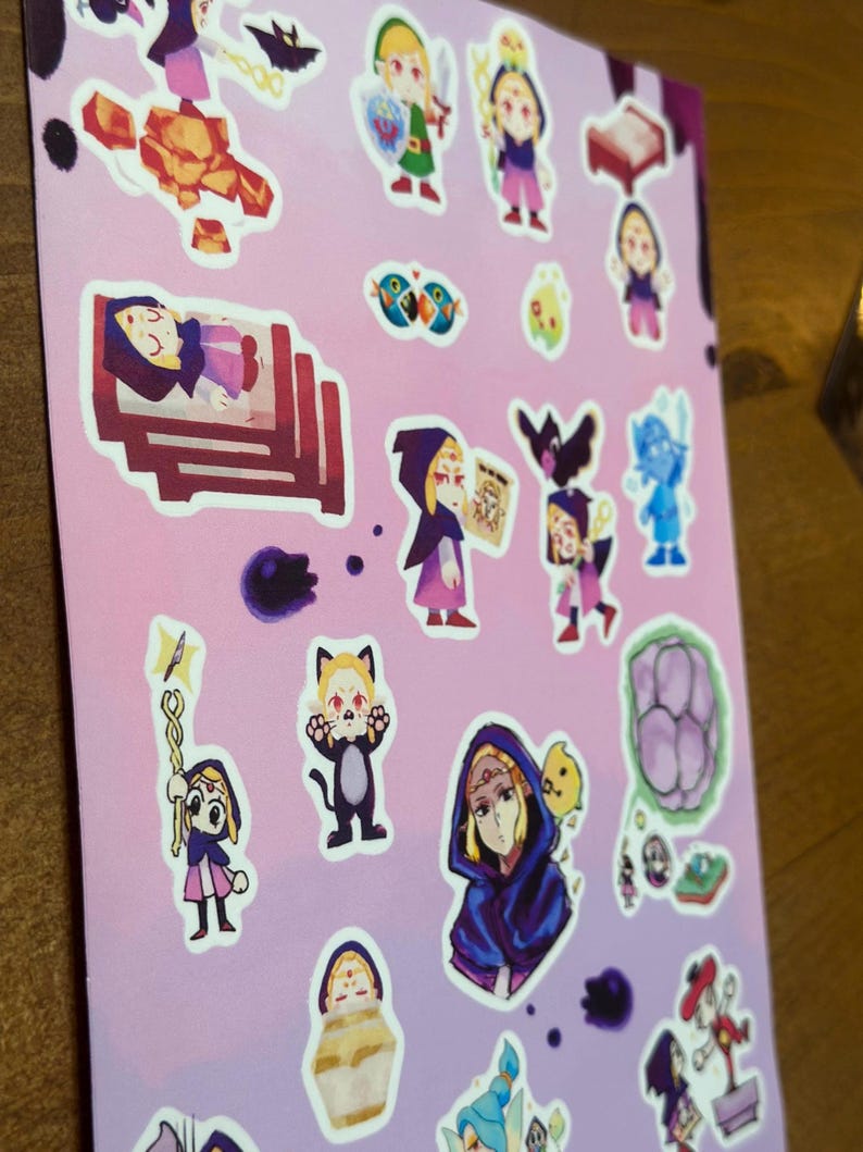 Zelda Fanart Sticker Sheet: Echoes of Wisdom Gaming Vinyl Stickers - Etsy