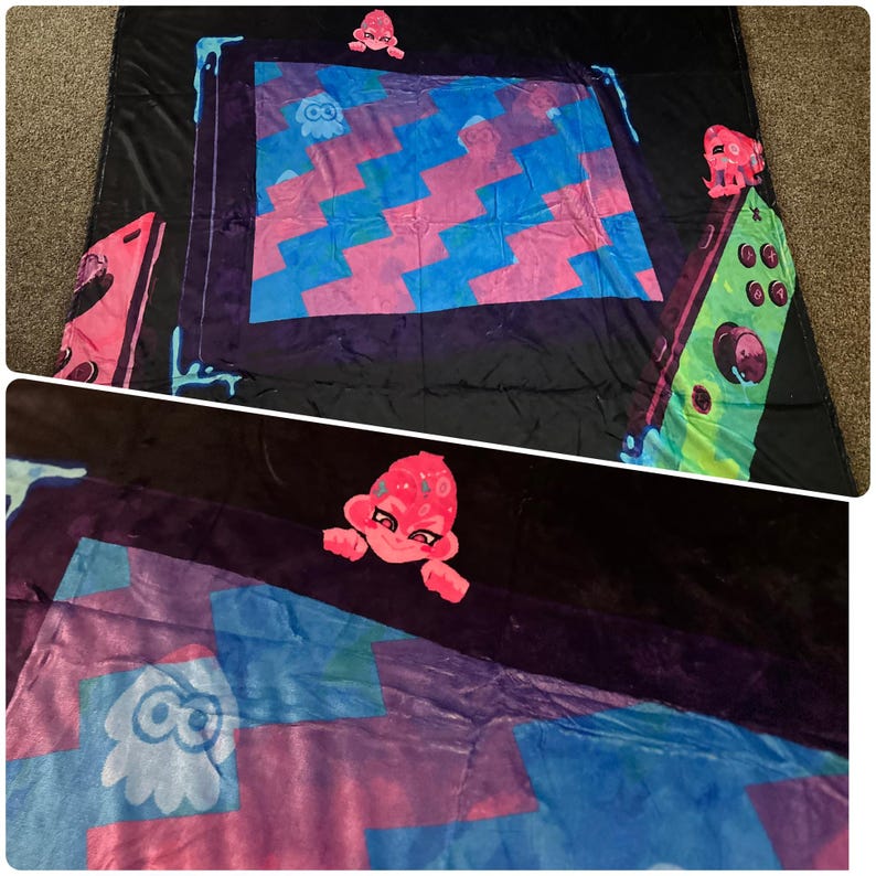Splatoon Fleece Throw Blanket, 50x60 Inch, Cozy Gaming Blanket, Anime ...
