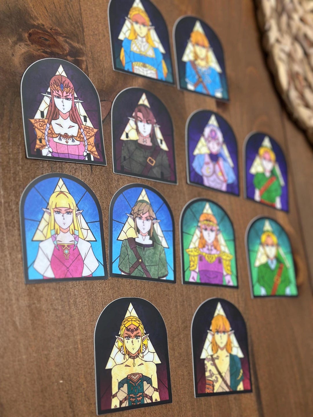 The Legend of Zelda Stained Glass Style Stickers - Etsy