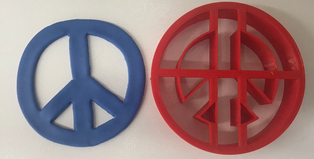 Peace Sign Fondant Cutter Various Sizes - Etsy