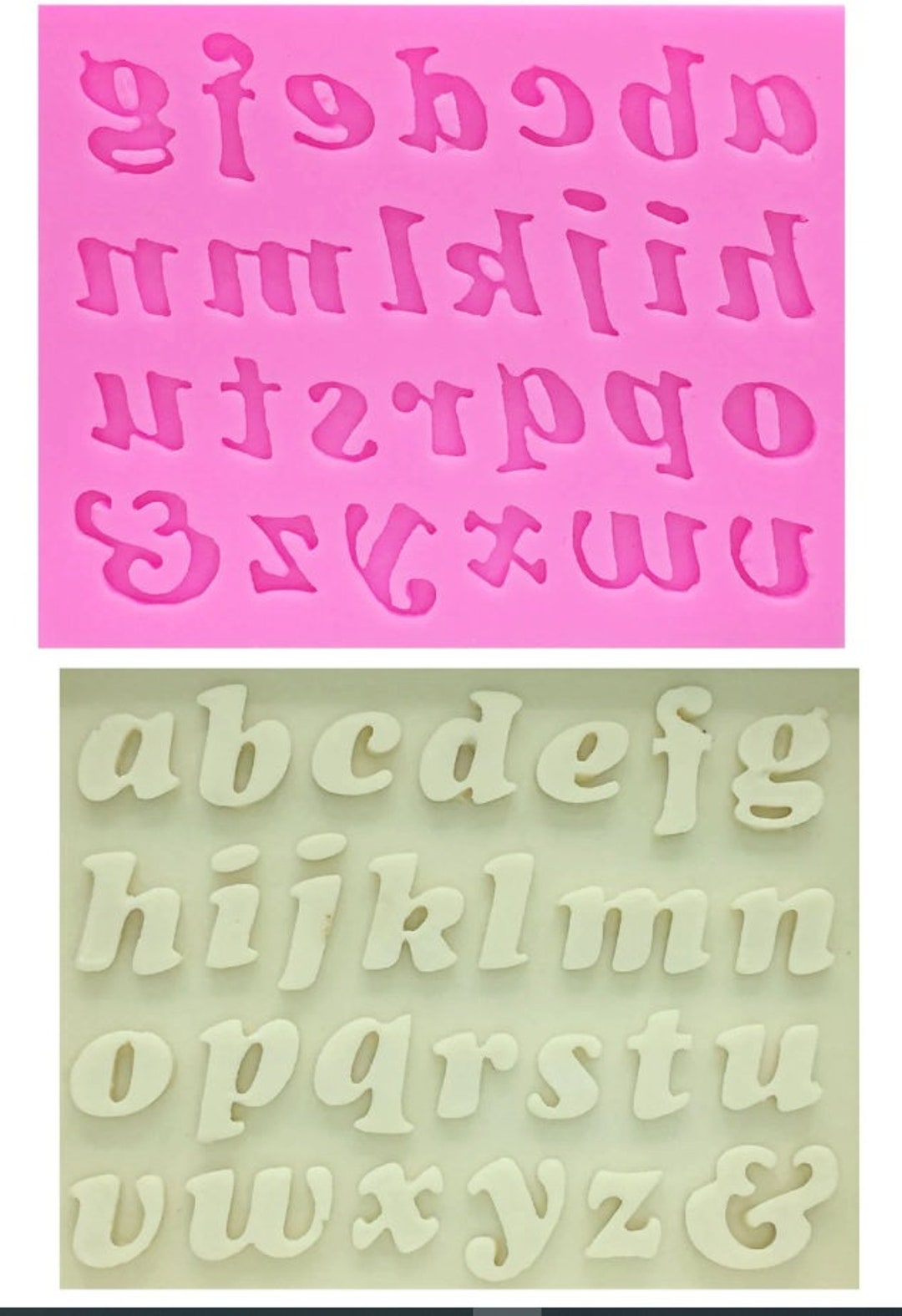 Small Lowercase Alphabet Silicone Mold - Etsy