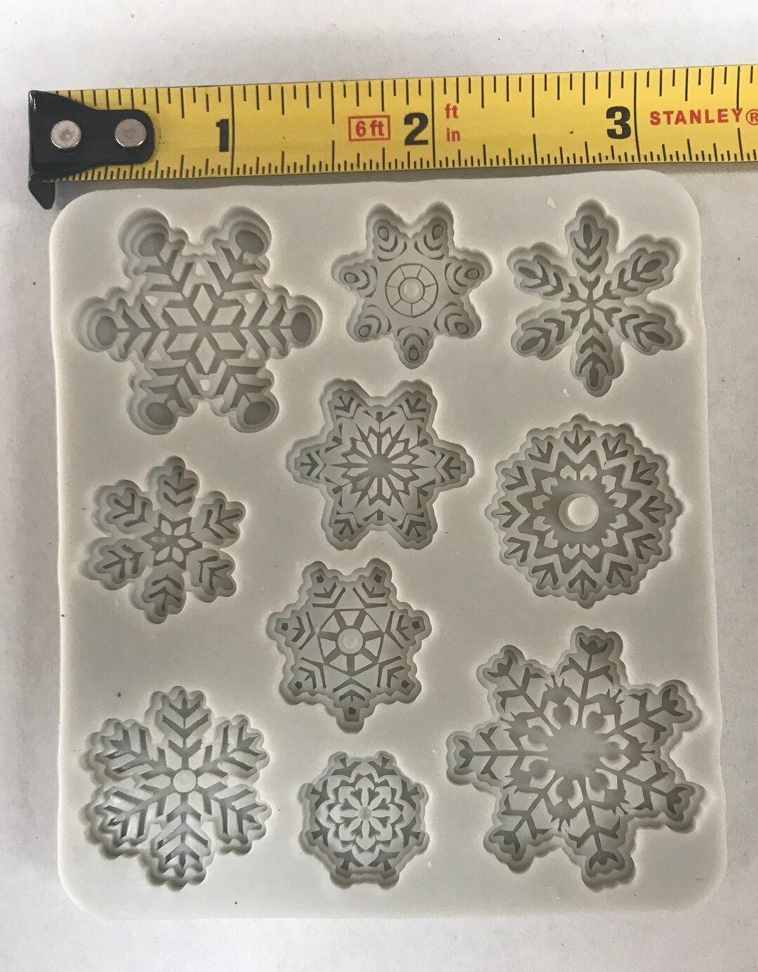 10 Snowflakes Silicone Mold - Etsy