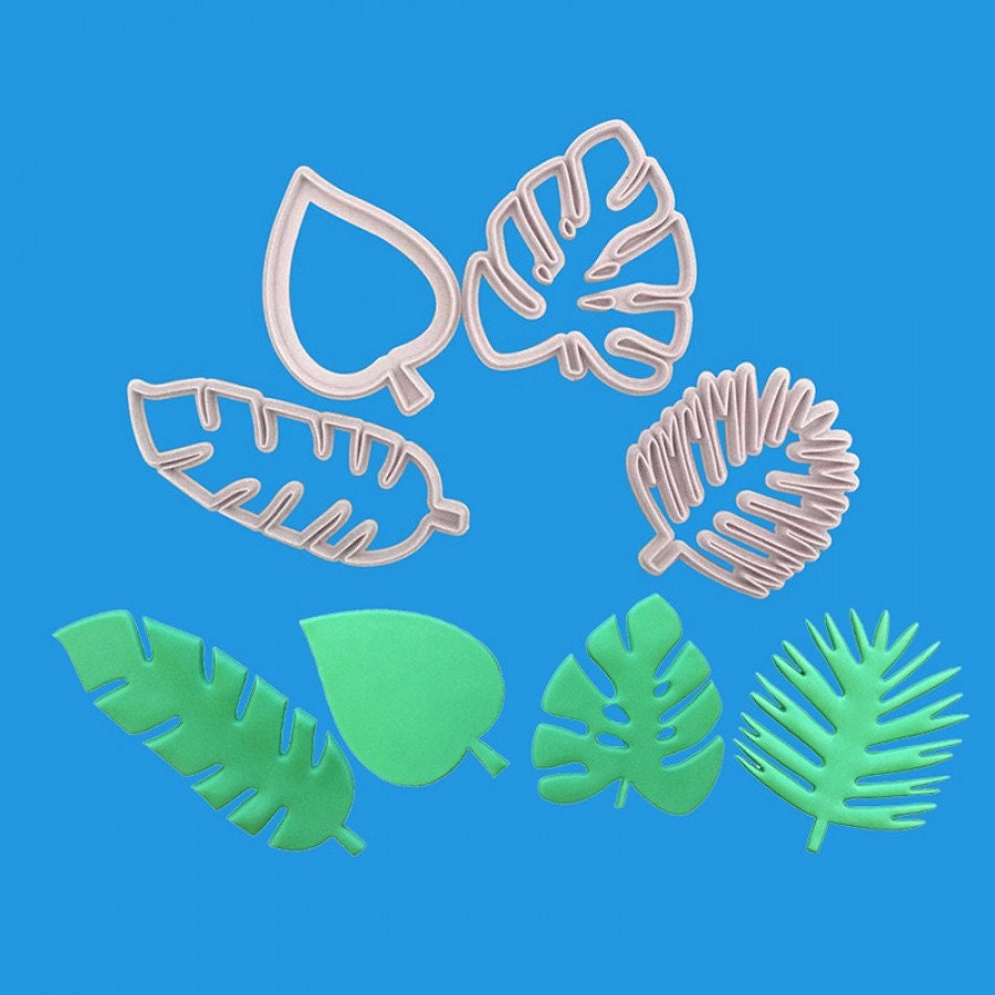 Tropical Leaves Cutter Set of 4 - Etsy
