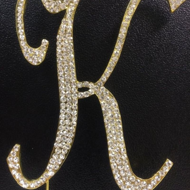 Rhinestone Monogram - Etsy