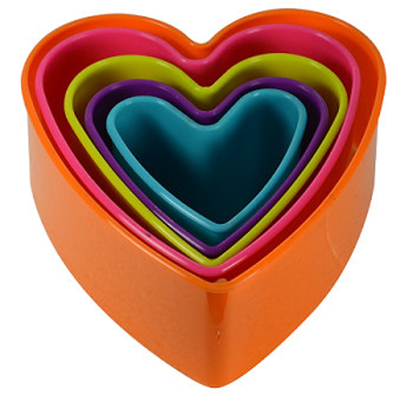 Multi Color Heart Cutter Set - Etsy