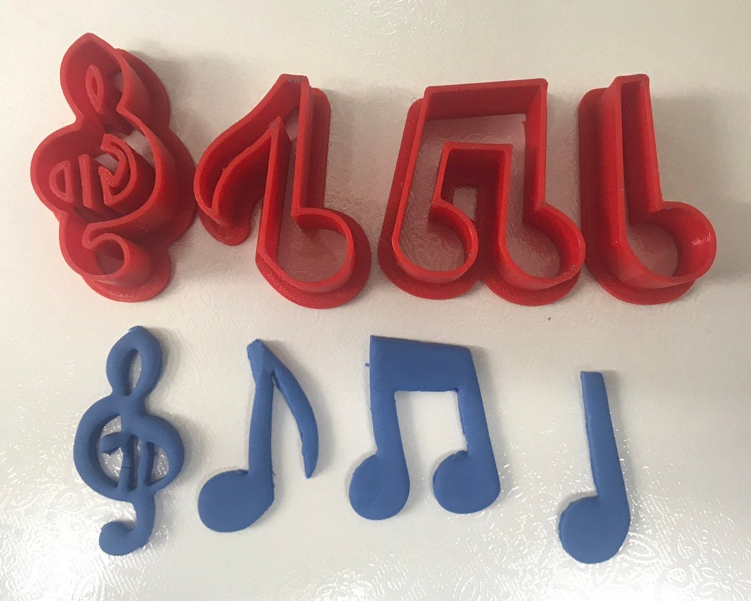 Set of 4 Musical Notes Cutter - Etsy
