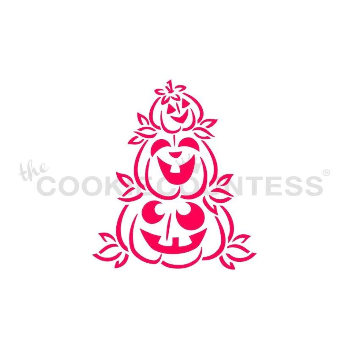 Pumpkin Stack Pyo Cookie Stencil - Etsy