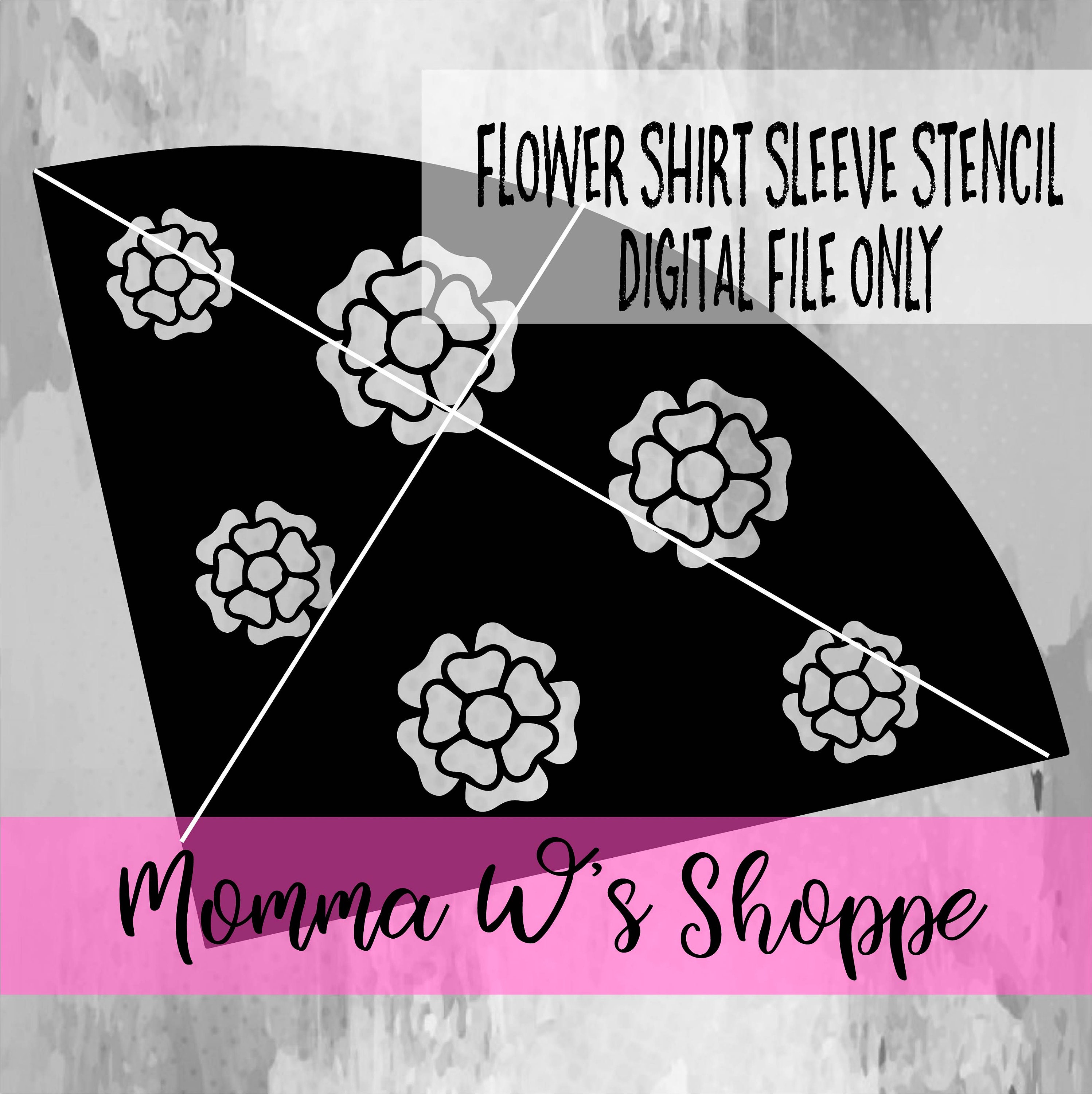 Flower Bleached Sleeve Stencil Digital File SVG PNG - Etsy