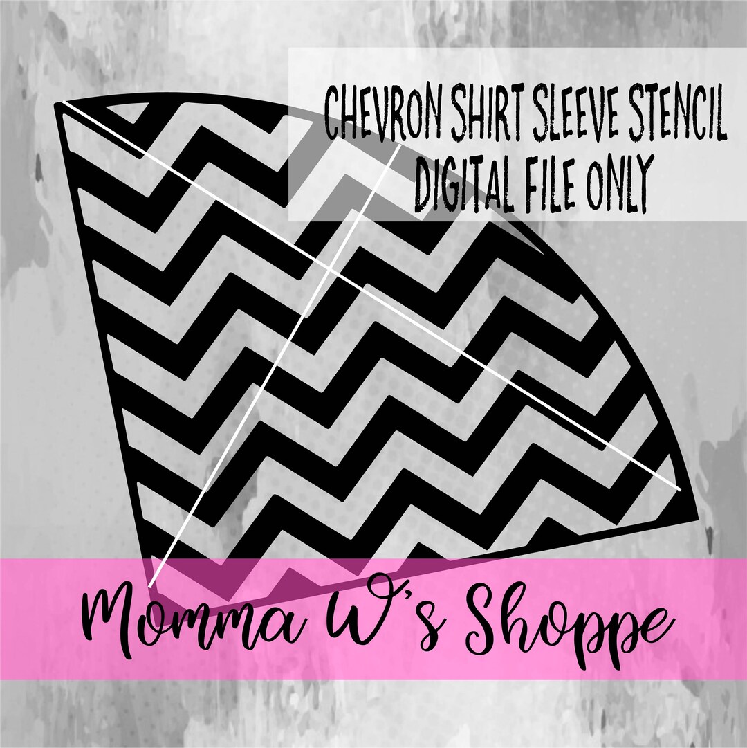 Chevron Bleached Sleeve Stencil Digital File SVG PNG - Etsy
