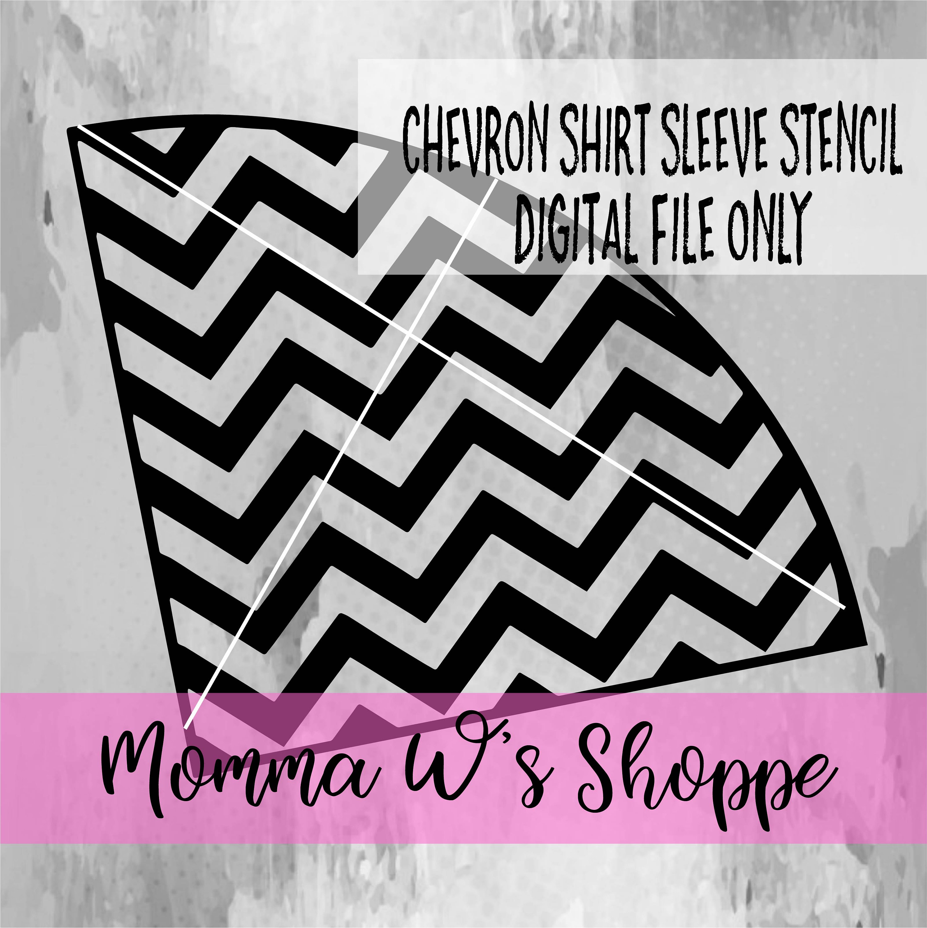 Chevron Bleached Sleeve Stencil Digital File SVG PNG | Etsy