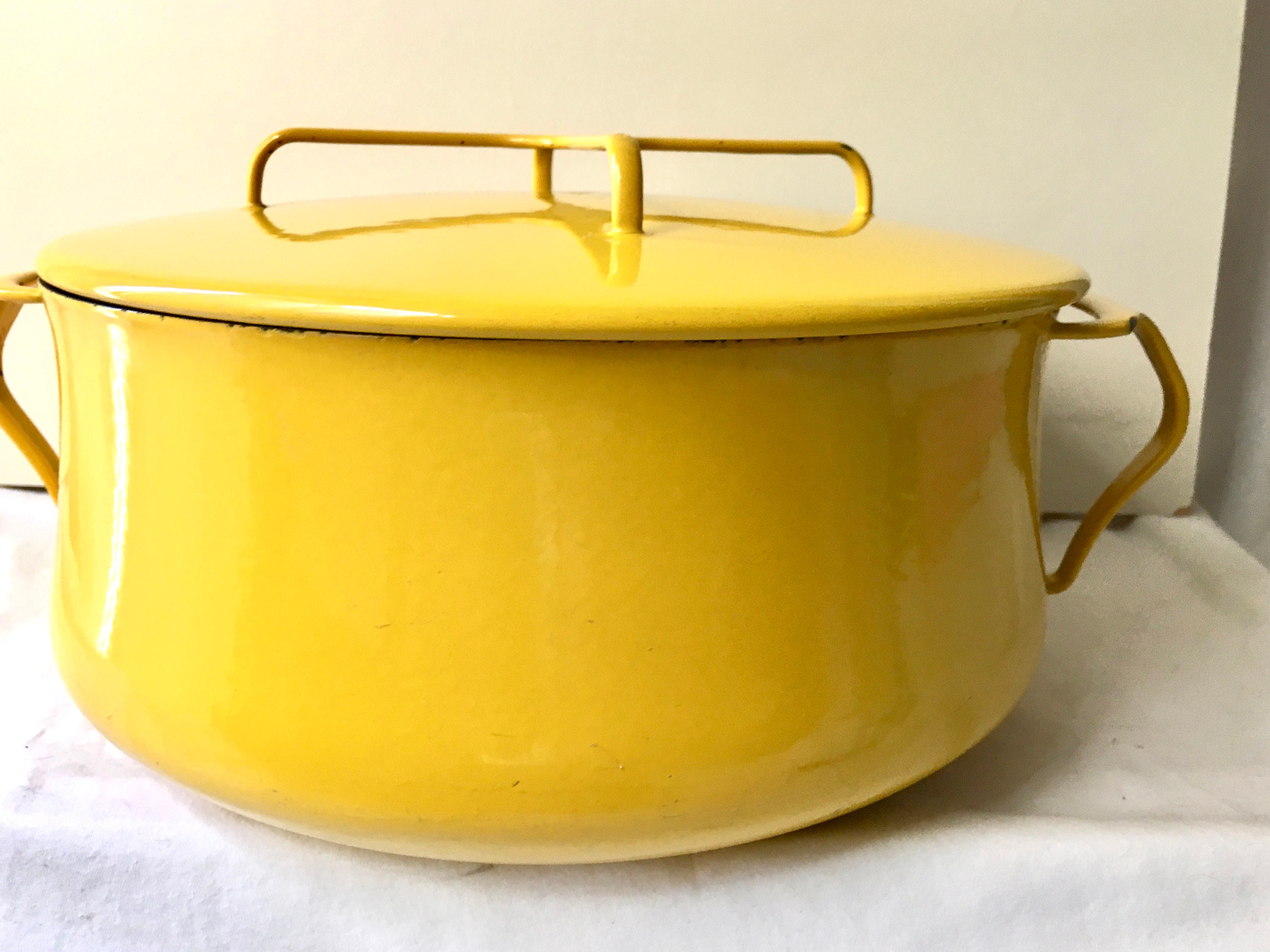 Dansk Kobenstyle Yellow Enamel Vintage Casserole With Lid 3 Qt. - Etsy