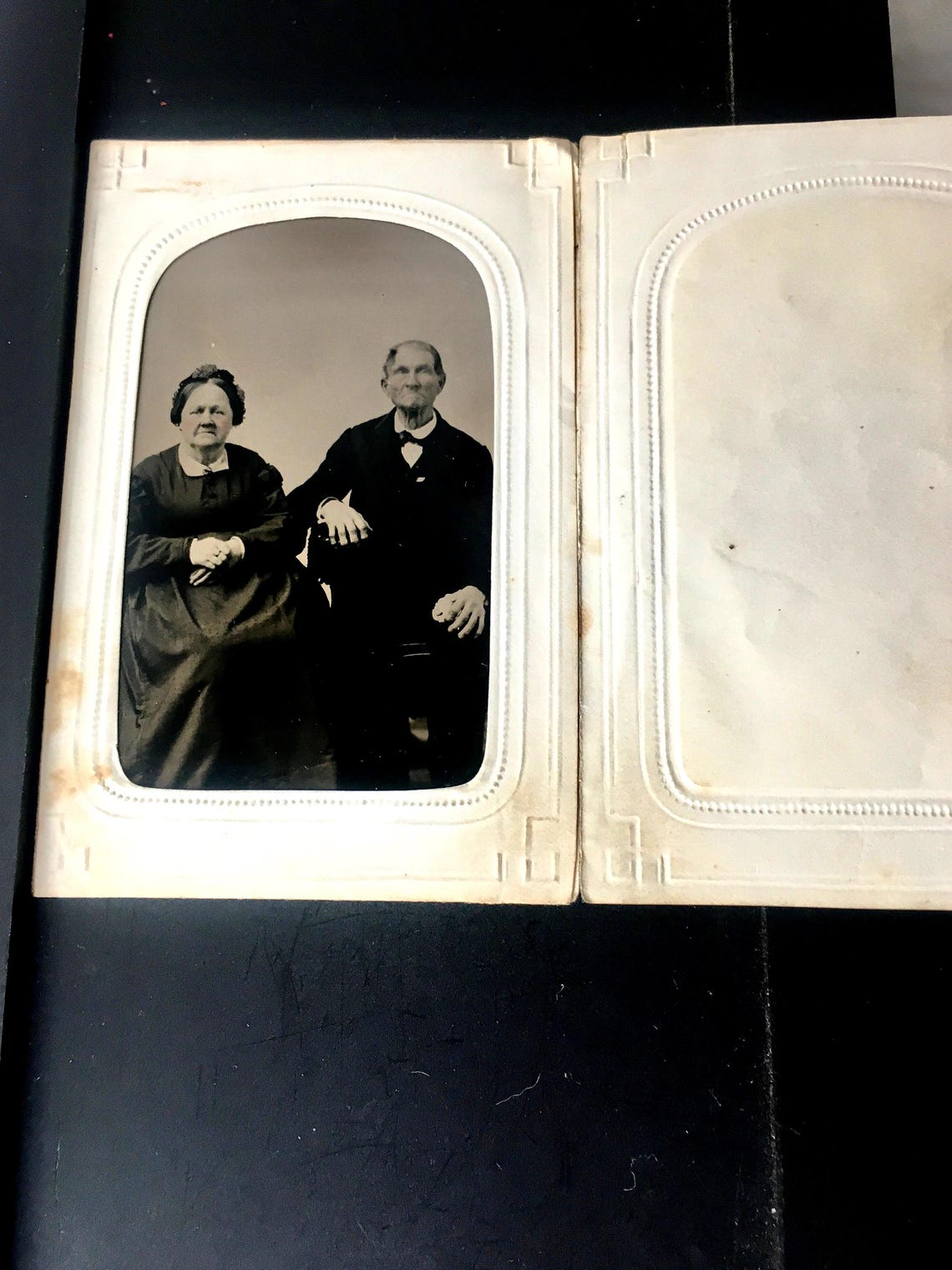 Tin Type/ Ferrotype Photo Late 1800's Victorian Photos Couple Troy NY ...