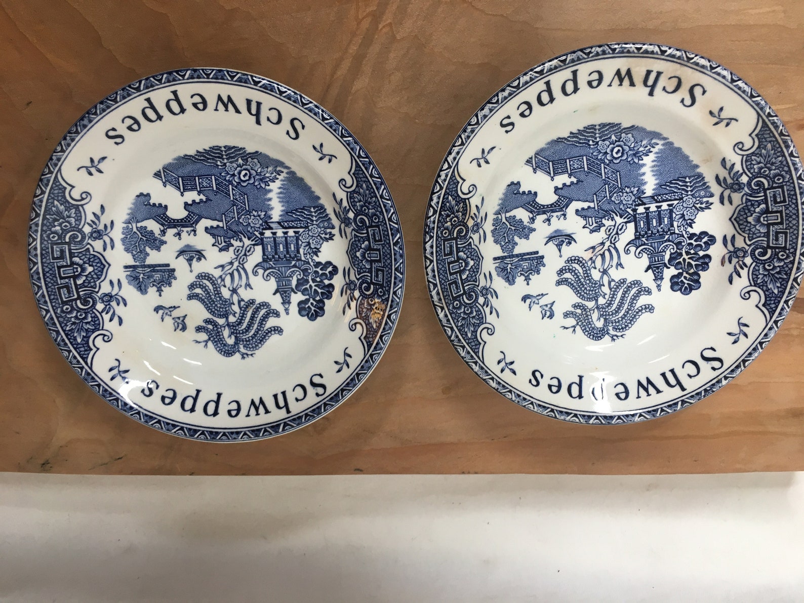 Schweppes Blue Willow Wedgewood Enoch Small Dish Plates Set of 2 - Etsy