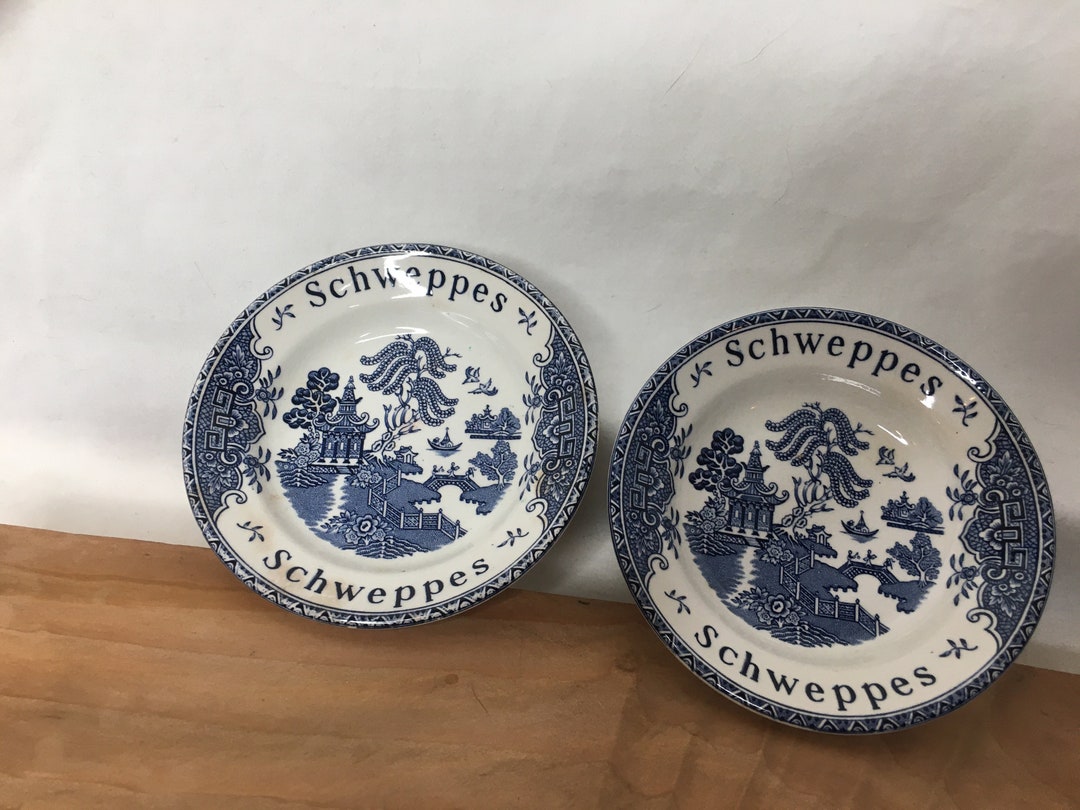 Schweppes Blue Willow Wedgewood Enoch Small Dish Plates Set of 2 - Etsy