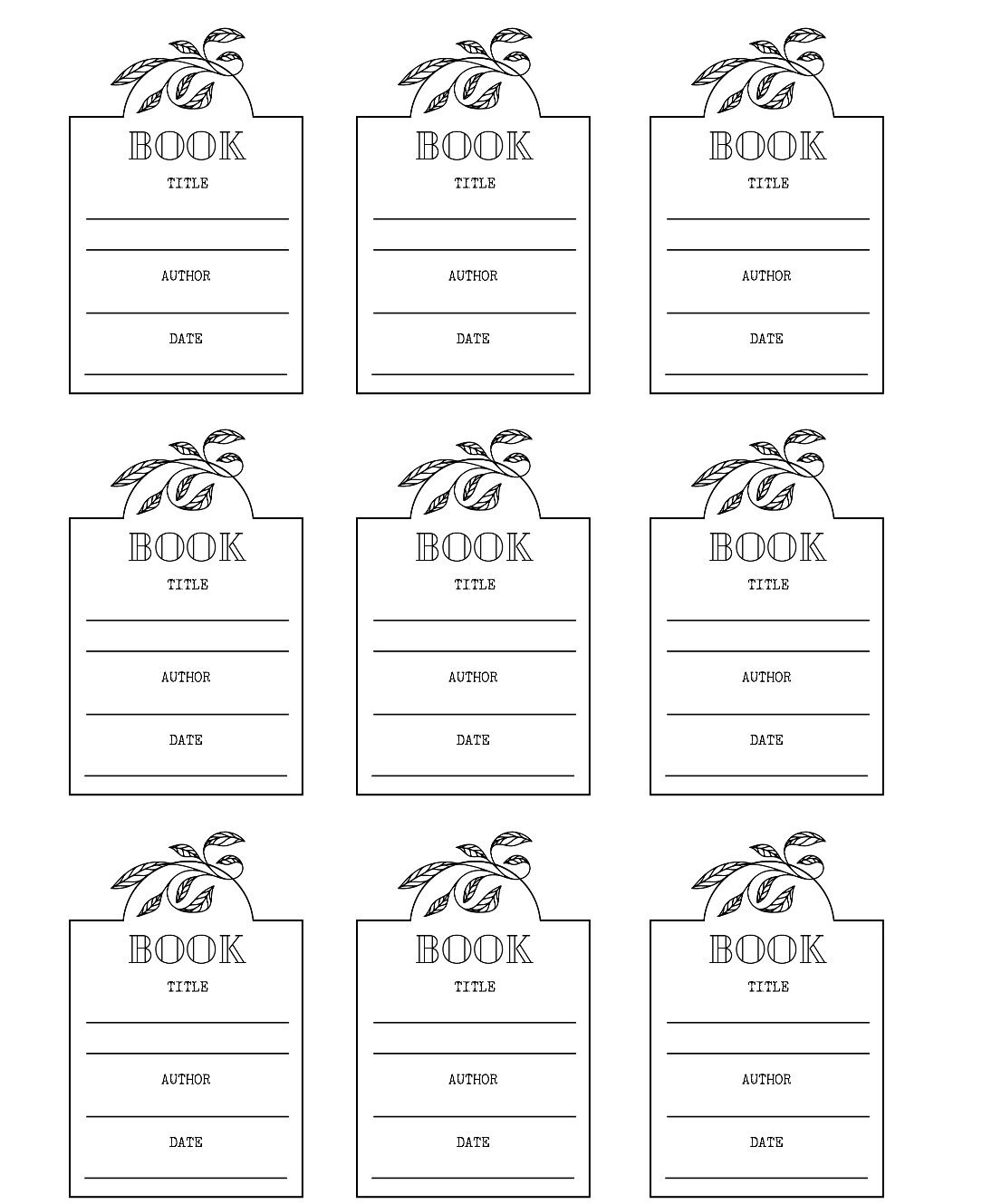 Printable Date and Book Tags for Journaling - Etsy