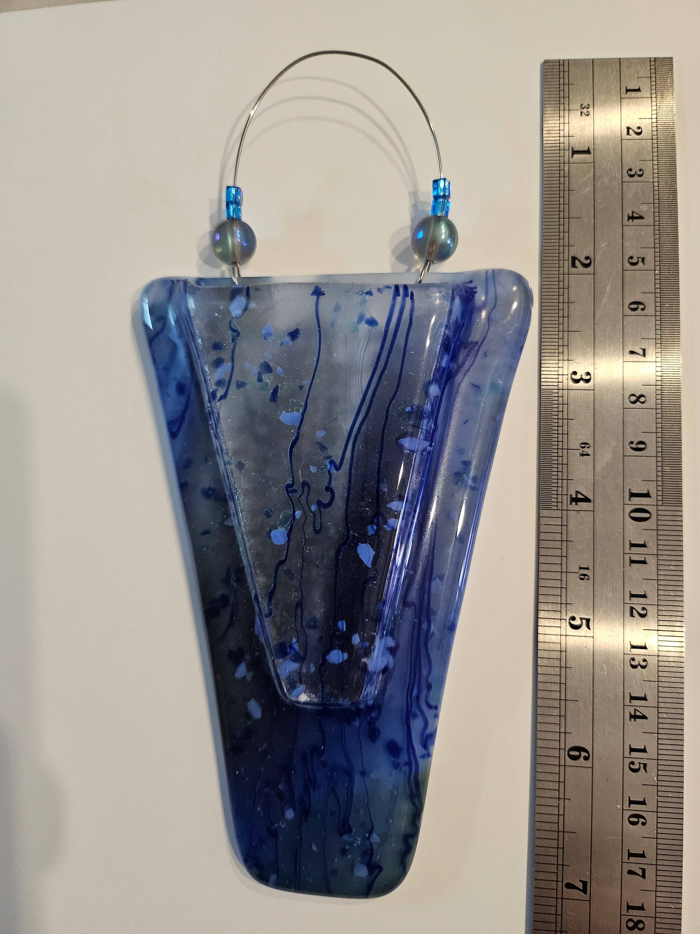 Fused Glass Wall Pocket Vase - Etsy