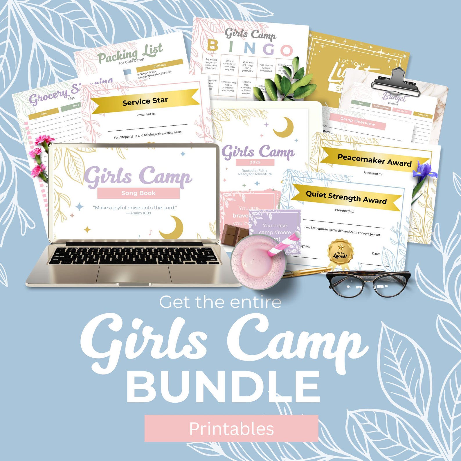 LDS Girls Camp Award Certificates: Editable Printables (digital ...