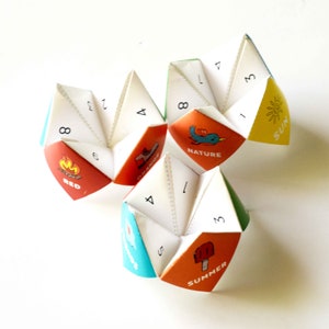 Camping Cootie Catchers/fortune Tellers | Girls Camp Activity - Etsy