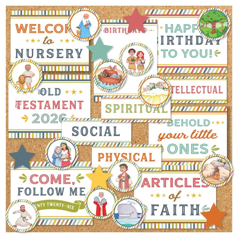 2026 Primary Bulletin Board Kit, Old Testament, Come Follow Me ...
