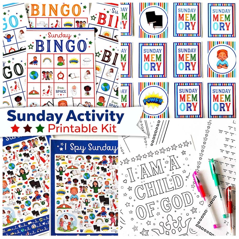 Sunday Activity Printable Kit - Etsy