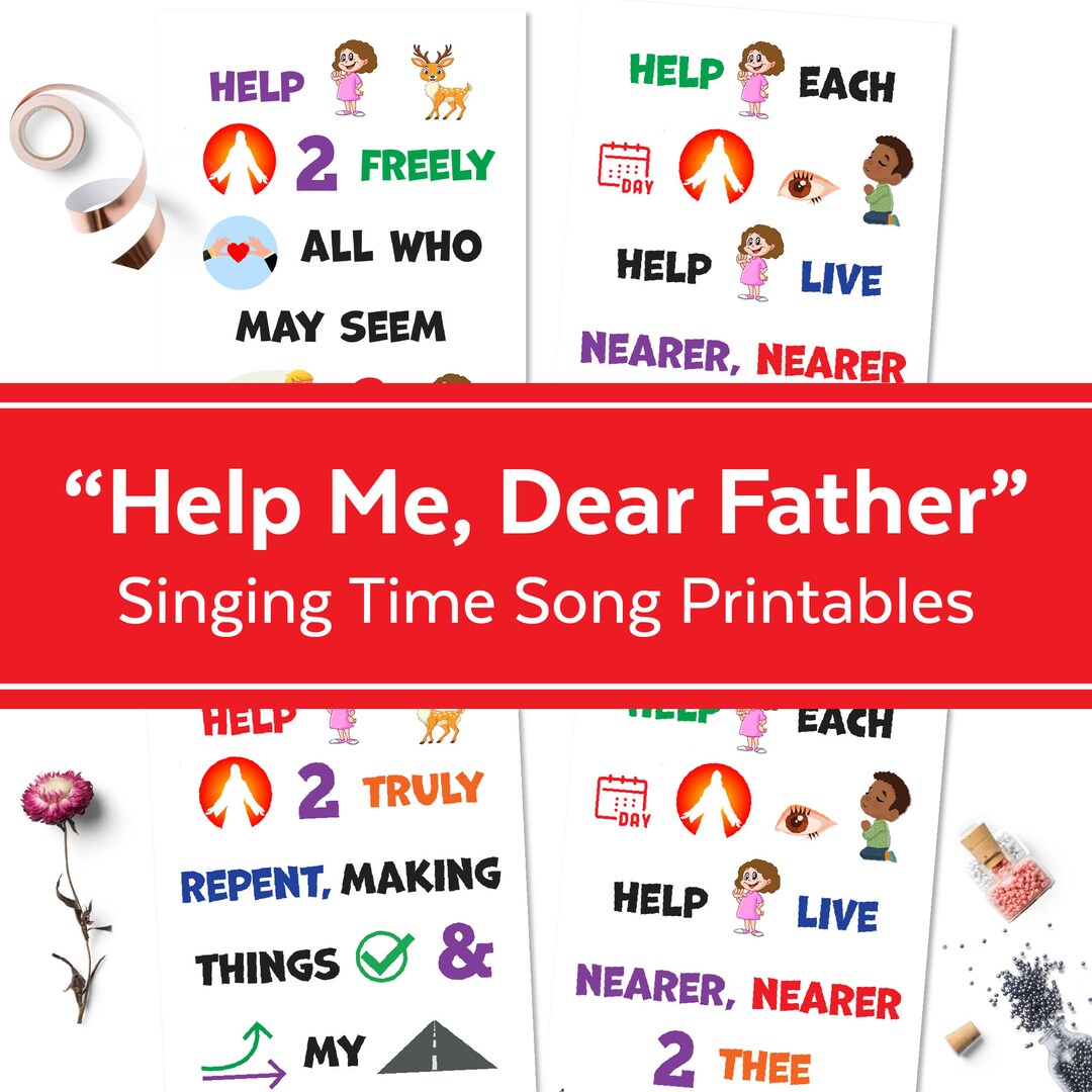 Help Me, Dear Father | Singing Time Flipchart for LDS Primary - Etsy