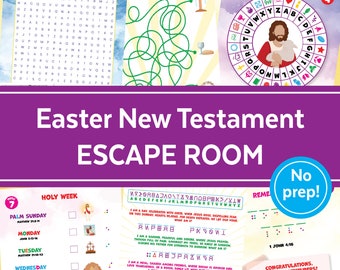 Easter Escape Room Game Bible Kids and Family Printable Party Game for ...
