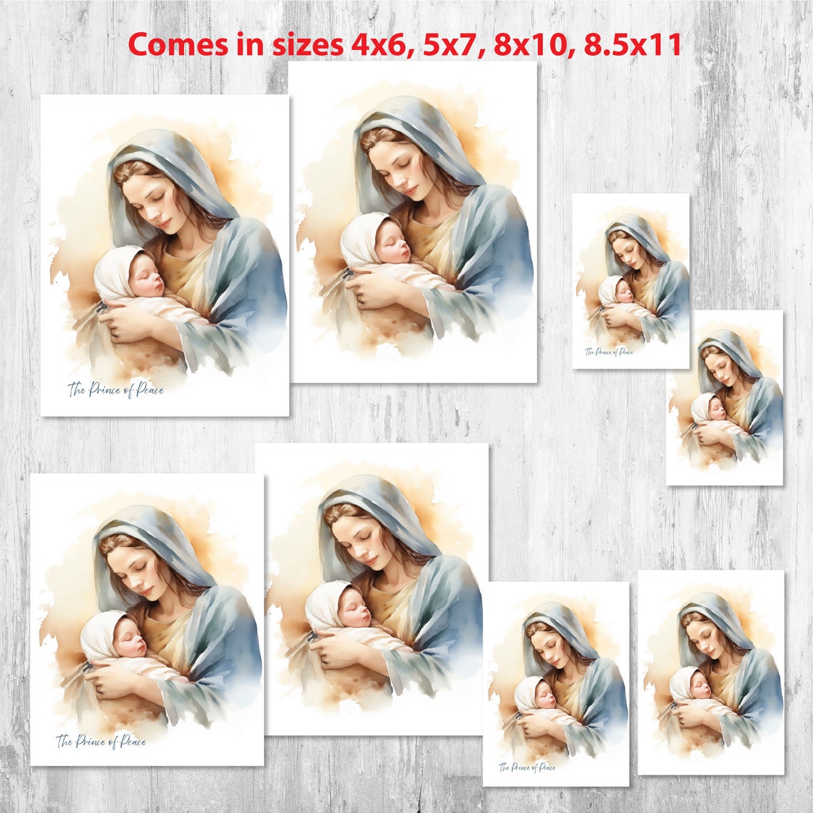 Mary and Baby Jesus Print: Christmas Nativity Art (digital Download) - Etsy