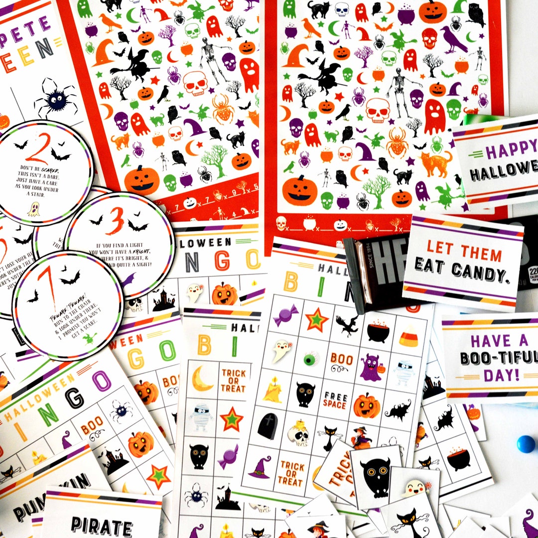 The Epic Halloween Printable Kit | Halloween Bingo, Games, Banner, Kid ...
