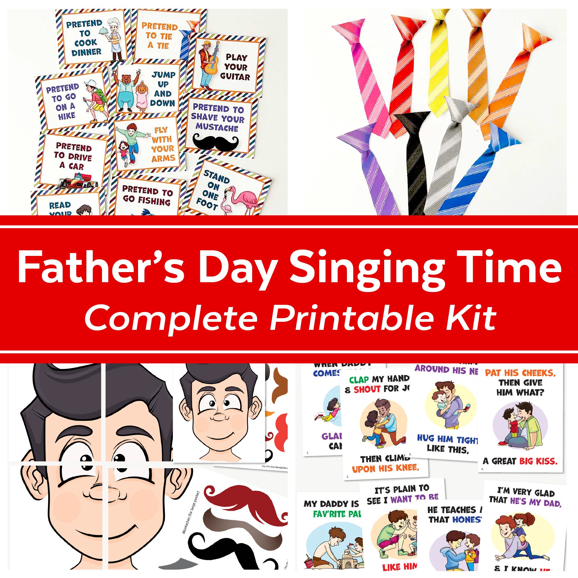 Father's Day Singing Time Complete Printable Kit - Etsy