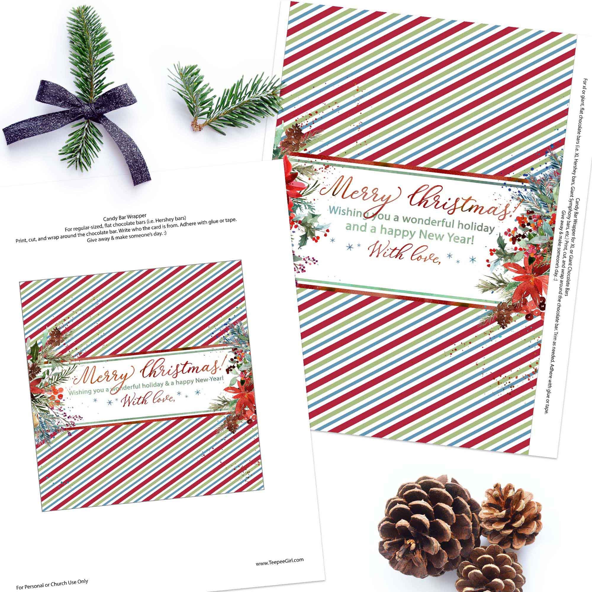 Christmas Chocolate Candy Bar Wrapper the Easiest Christmas - Etsy