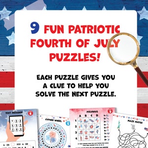 4th of July Escape Room Game Independence Day Escape Room DIY Mystery ...