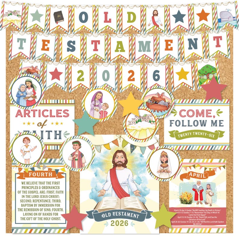 2026 Primary Bulletin Board Kit, Old Testament, Come Follow Me ...