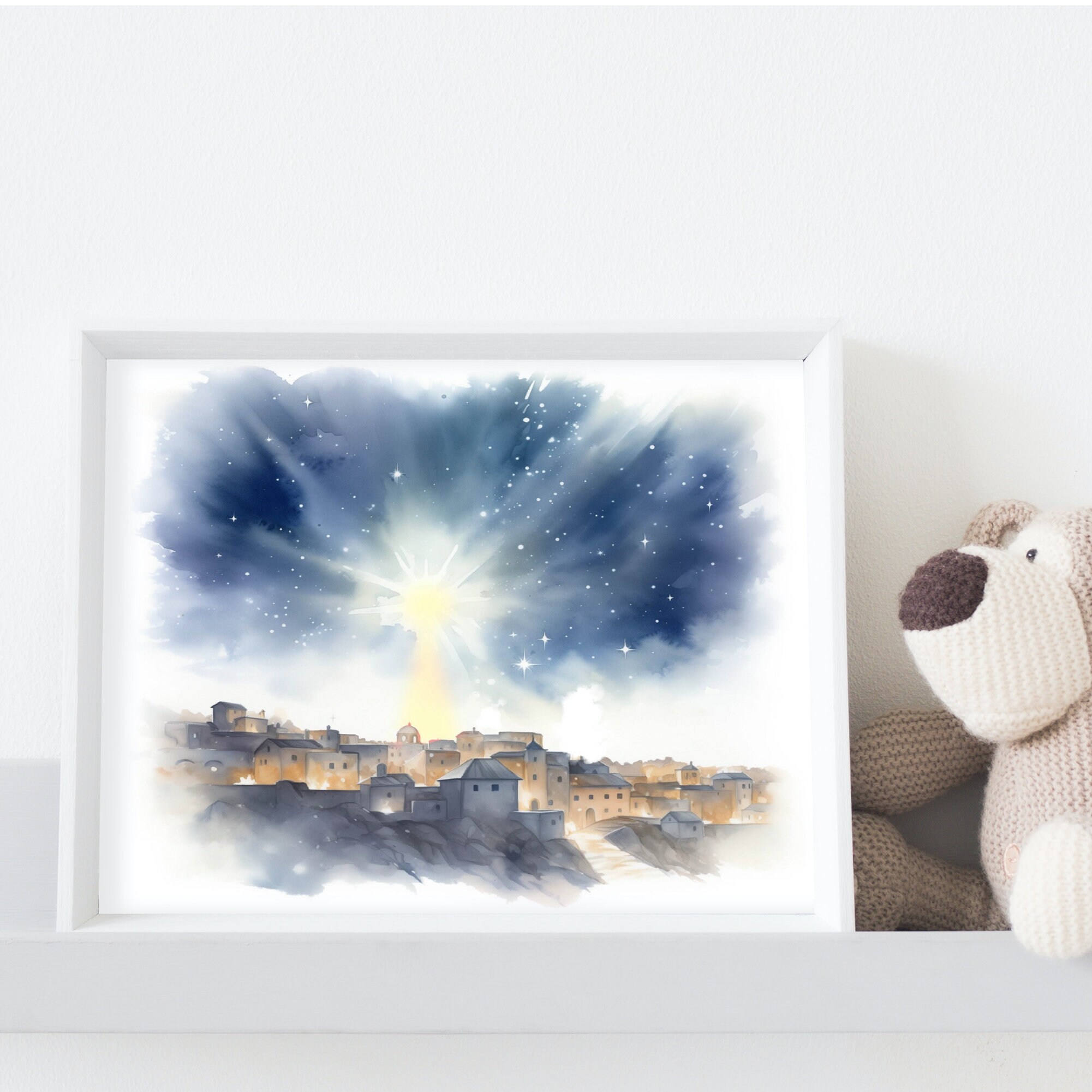 O Holy Night Christmas Star Art Bethlehem Cut File Bethlehem Clipart ...