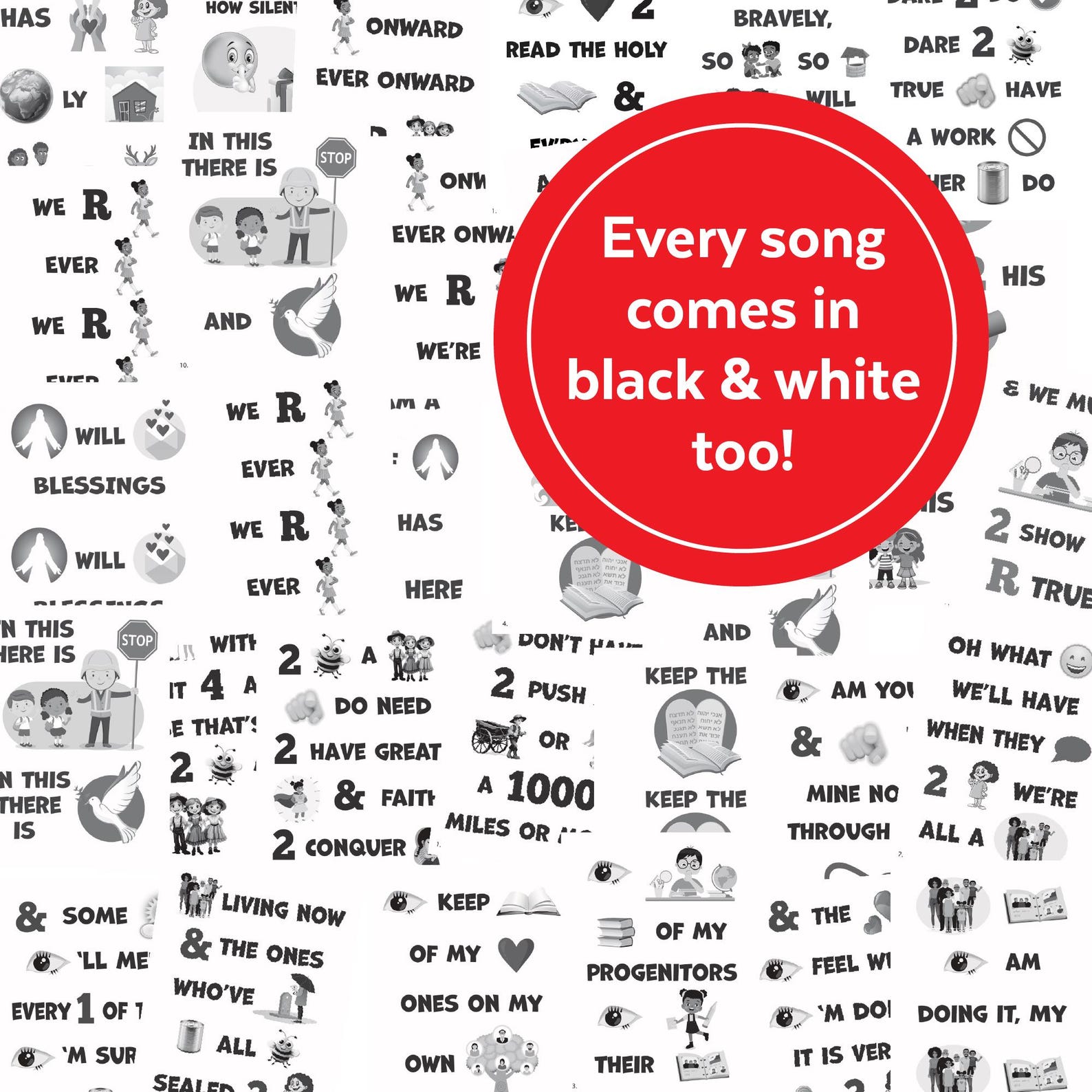 2025 Primary Singing Time Song Charts: Visuals Bundle (PDF & JPG) - Etsy
