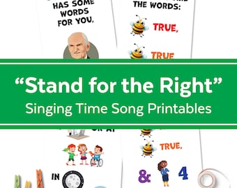 Stand for the Right Flip Chart & Visual Aids Teach Come Follow Me Song ...