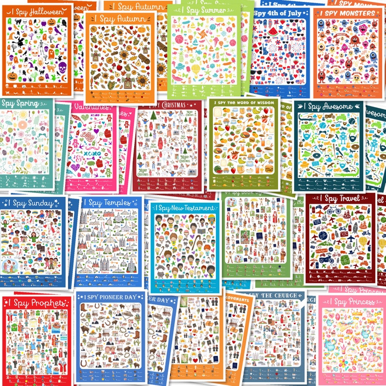 The Gigantic I Spy Printable Bundle - Etsy
