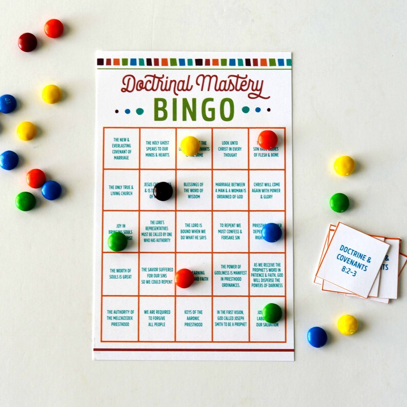 Doctrine and Covenants Doctrinal Mastery BINGO Game (PDF Printable - Etsy