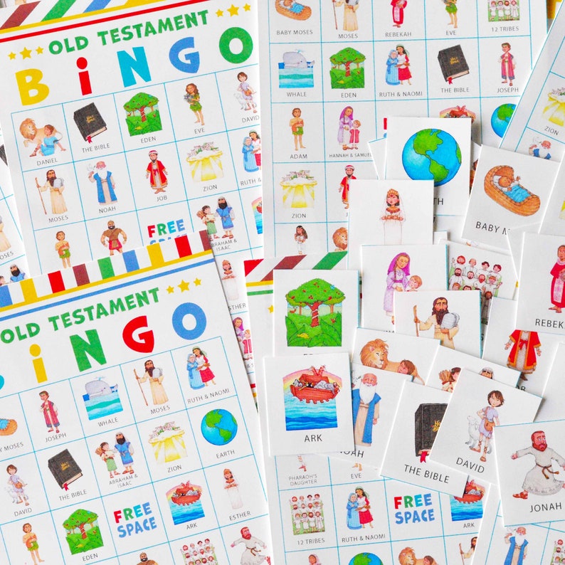 Old Testament BINGO Printable Game Bible Game for Kids - Etsy