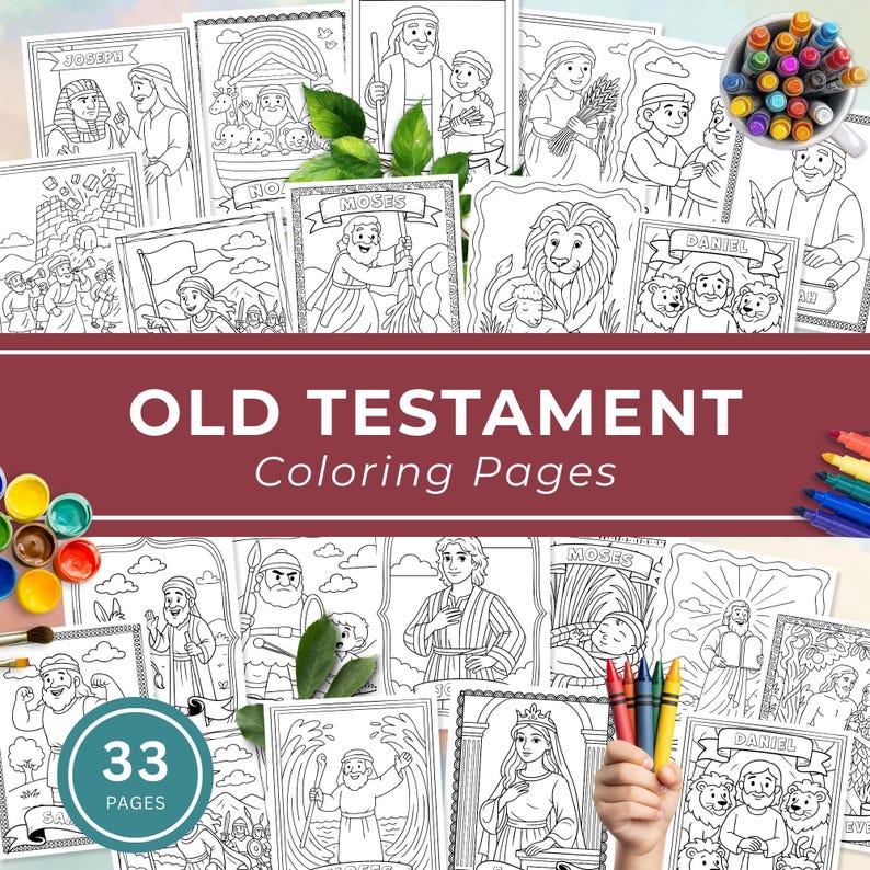 Old Testament Coloring Pages: Bible Story Activities for Kids (PDF ...