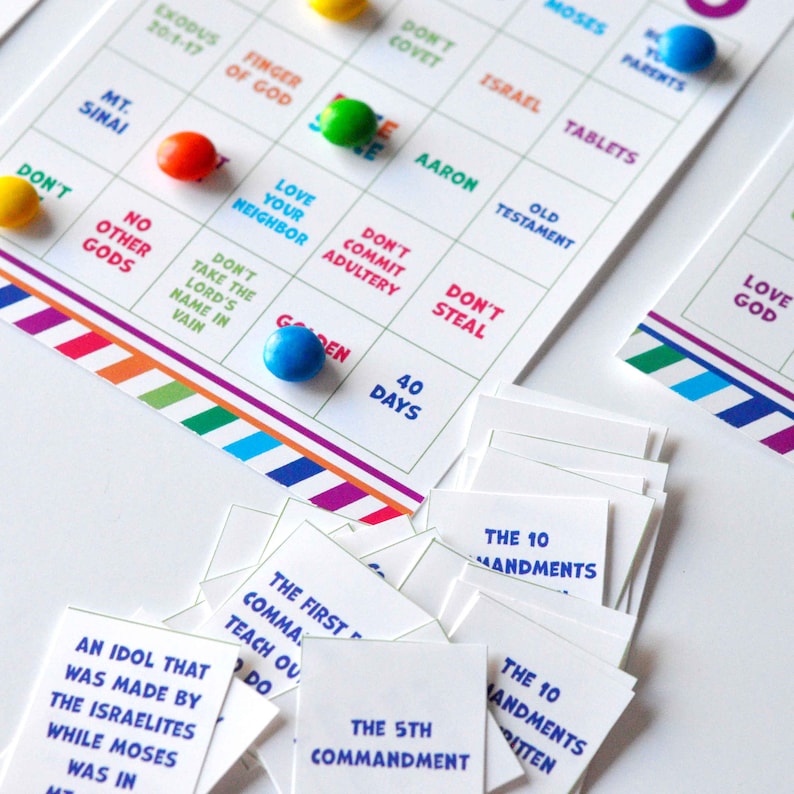 The 10 Commandments Printable Kit Old Testament Games & - Etsy
