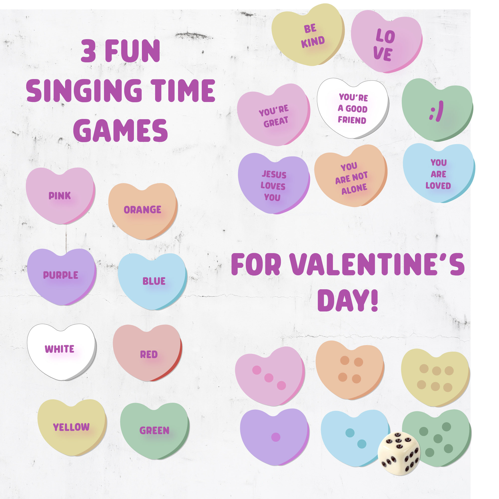 Valentine's Day LDS Singing Time Kit: Printable Games (PDF) - Etsy