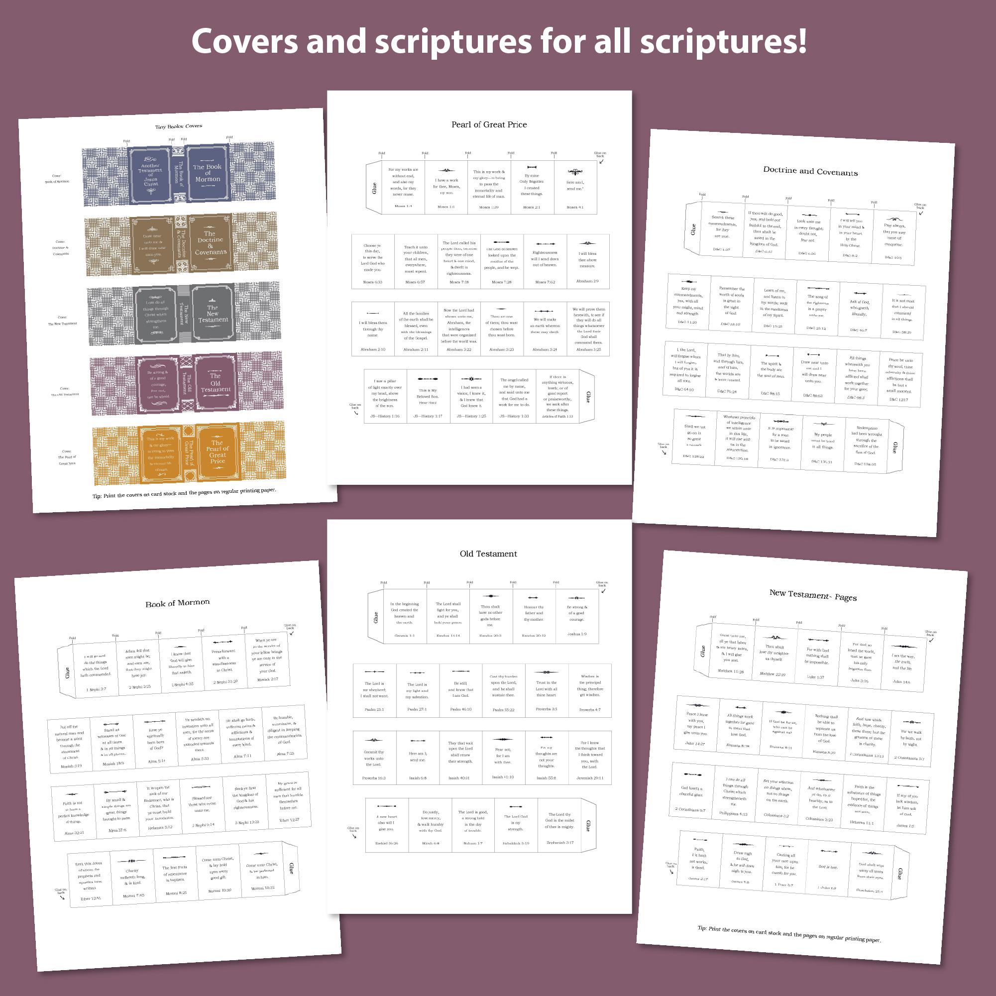 LDS Mini Scripture Books: Youth Primary Activity (instant Download) - Etsy