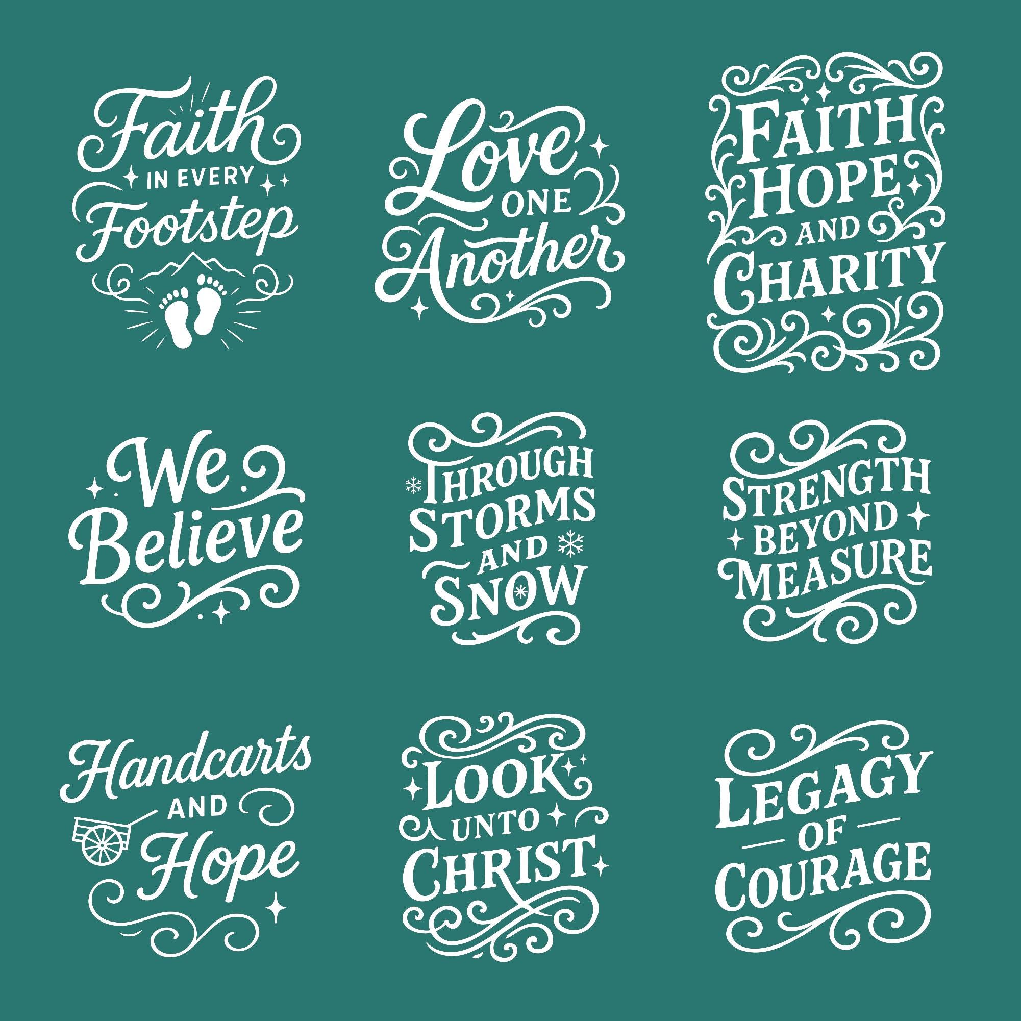 LDS Pioneer Trek Logos: Handcart SVG Designs for Youth (digital ...