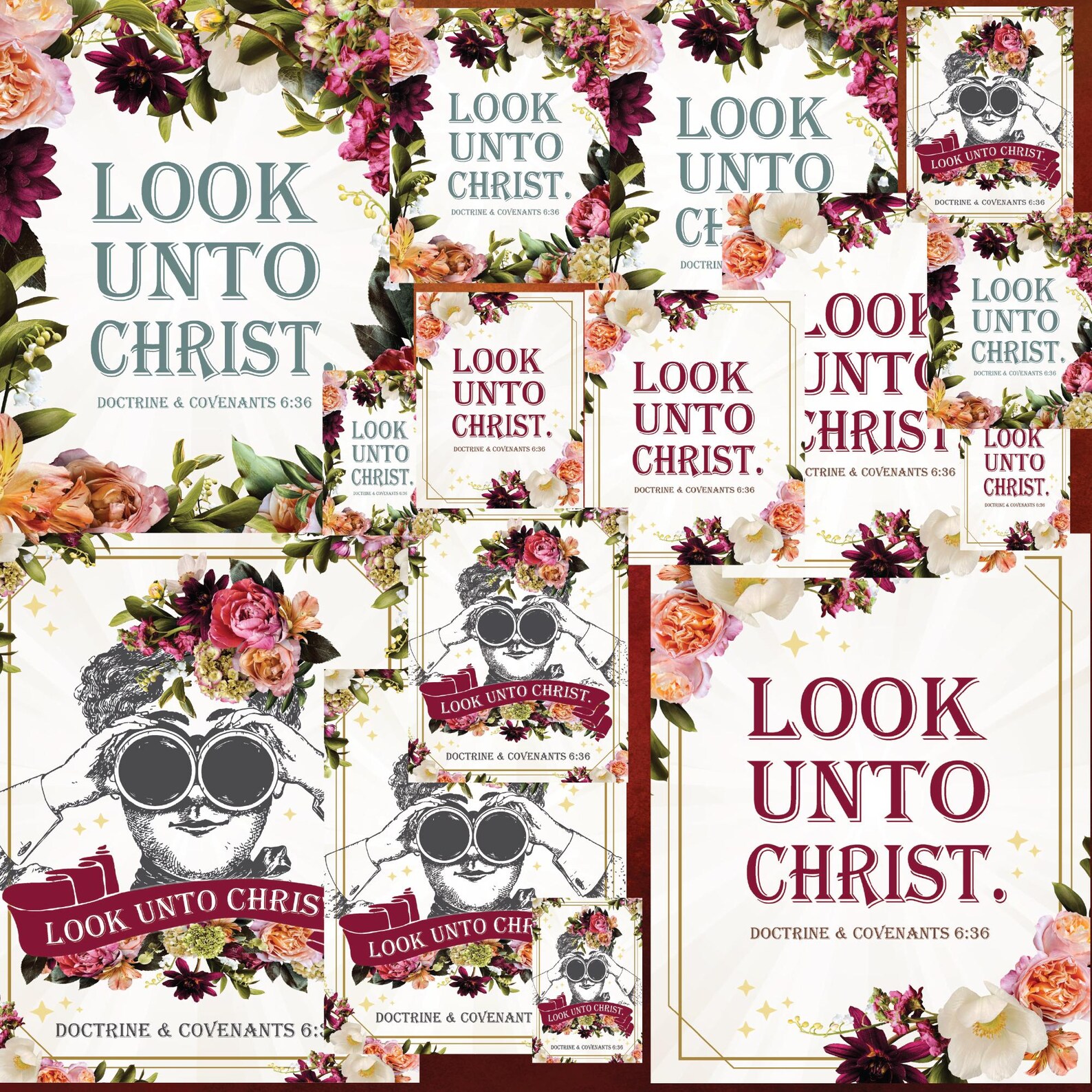 Look Unto Christ 2025 Youth Theme Posters: LDS Young Women Gift ...
